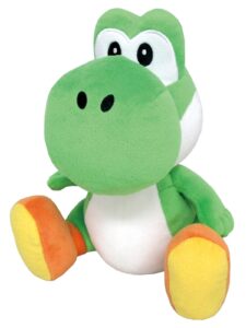 little buddy 1585 super mario all star collection - 1585 - yoshi medium stuffed plush, 10"