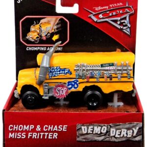 Miss Fritter Chomp and Chase 6 Yellow School Bus Demo Derby Cars 3 Disney Pixar