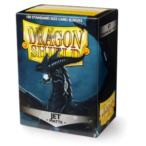 Dragon Shield Standard Size Sleeves – Matte Jet 100CT - Card Sleeves are Smooth & Tough - Compatible with Pokemon, Yugioh, & Magic The Gathering Card Sleeves – MTG, TCG, OCG