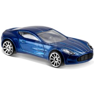 hot wheels 2017 hw exotics aston martin one-77 287/365, blue