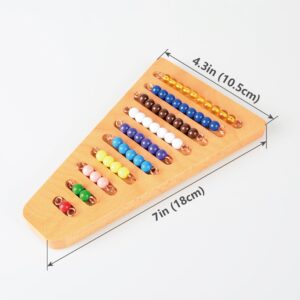 BOHS Montessori Bead Stair Set, 1-10 Counting, with Sorting Tray- Compact Educational Toy for Preschool Learning