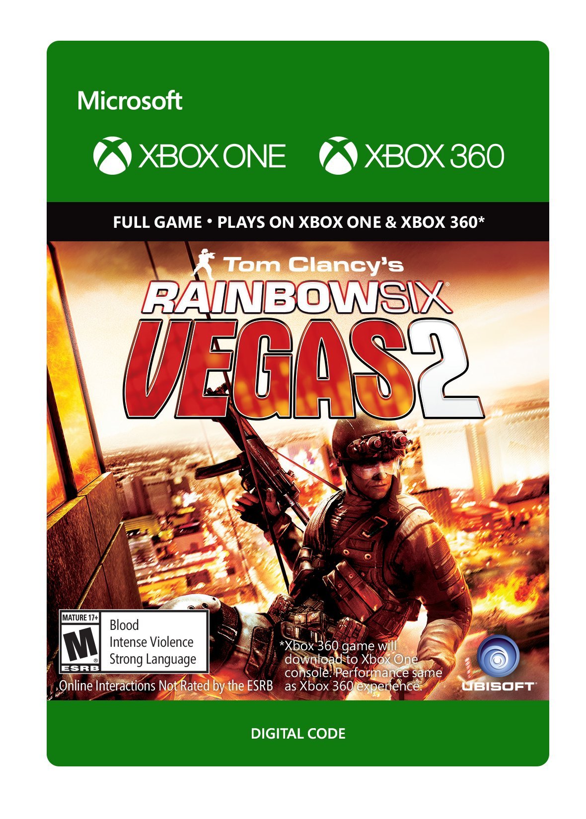 Tom Clancy's Rainbow Six Vegas 2 - Xbox 360 / Xbox One [Digital Code]