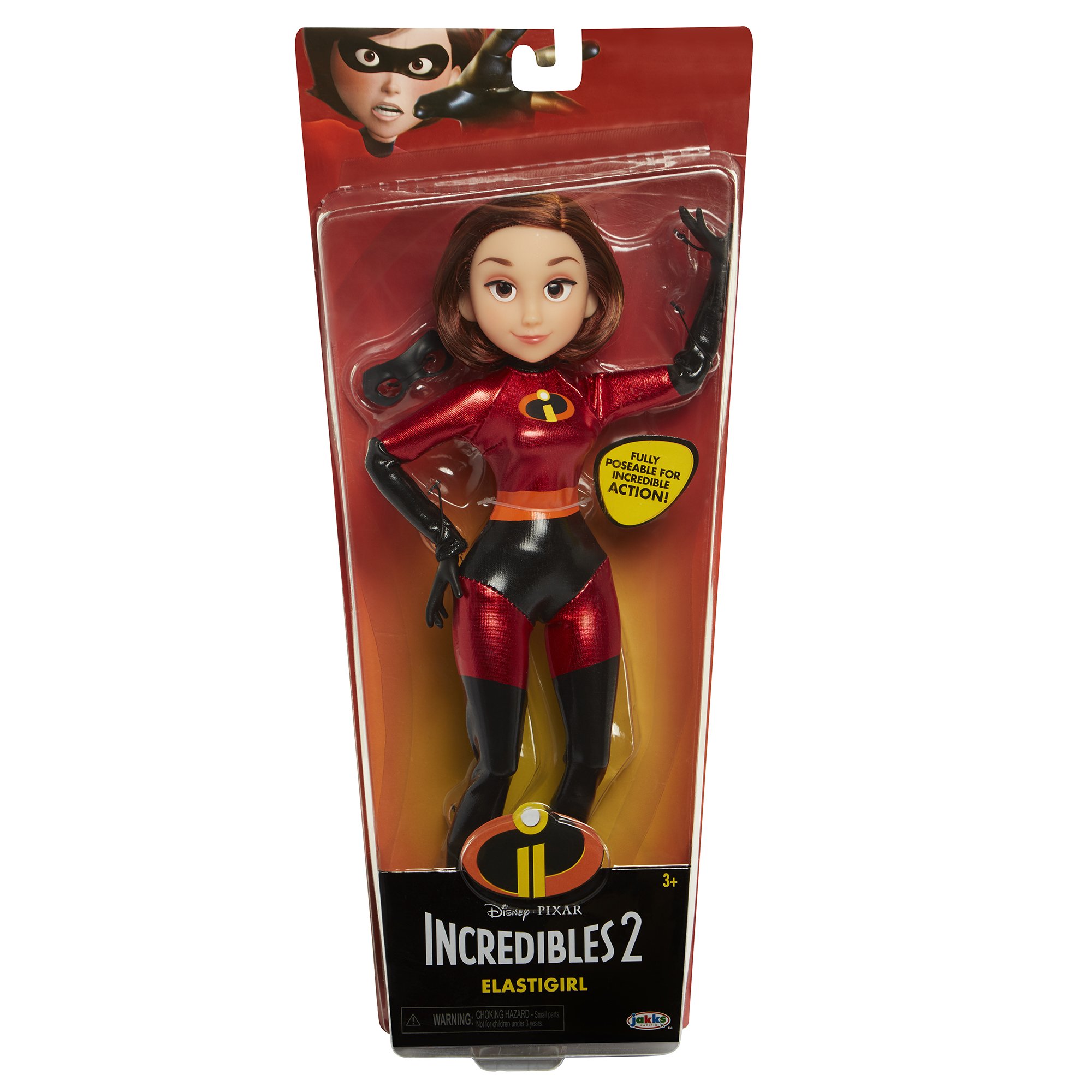 The Incredibles 2 Elastigirl Action Figure 11” Articulated Doll in Deluxe Costume and Mask