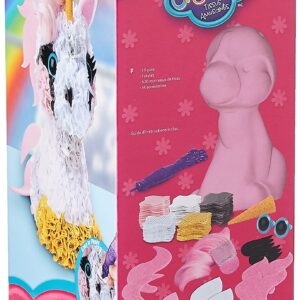 THE ORB FACTORY LIMITED 10027964 Plush Craft 3D Unicorn, 5" x 4" x 10", Pink/White/Yellow/Grey