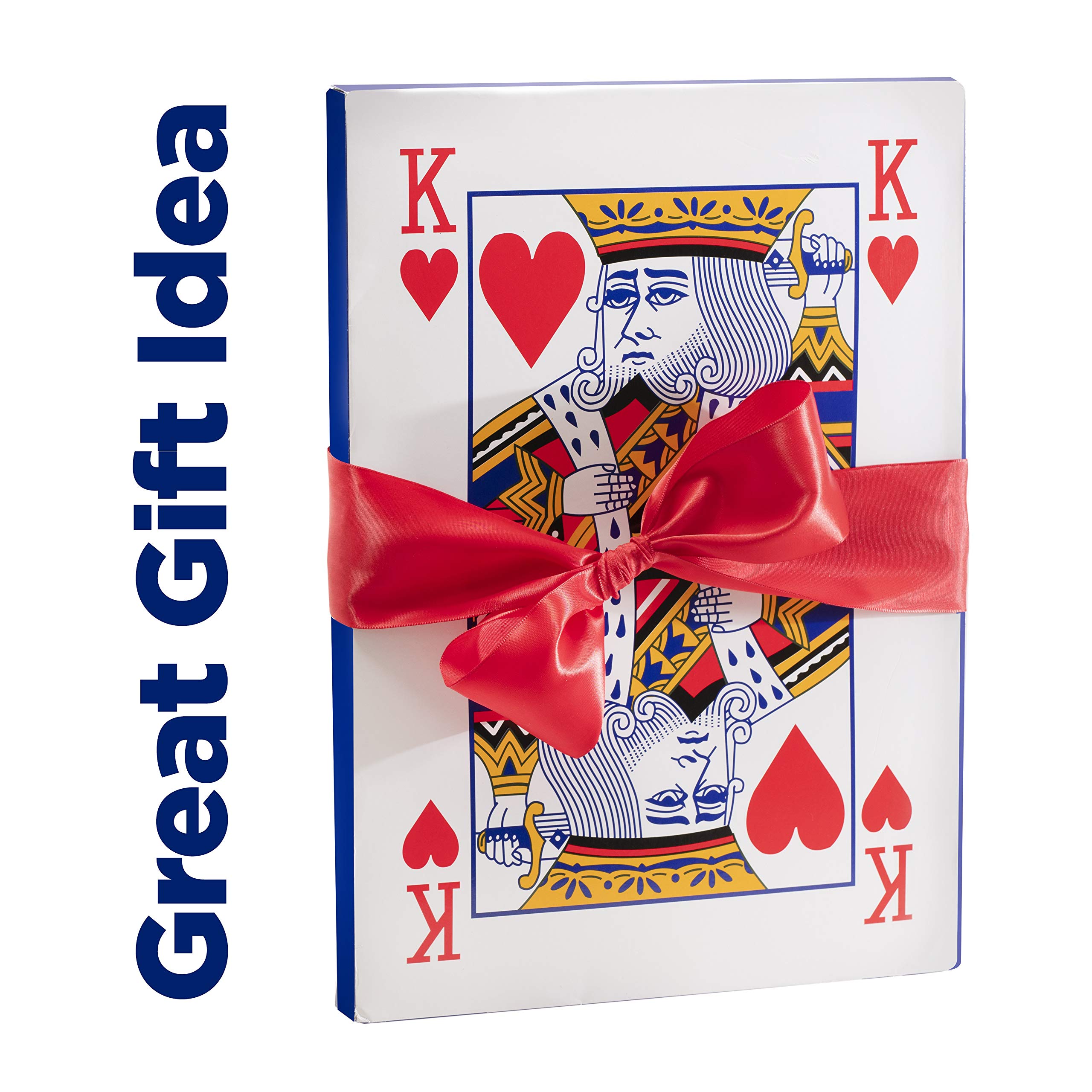 Jumbo Playing Cards - 10.5 x 14.5 Inches Full Deck Huge Poker Index Playing Cards Fun for All Ages!