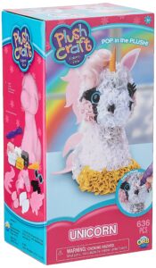 the orb factory limited 10027964 plush craft 3d unicorn, 5" x 4" x 10", pink/white/yellow/grey