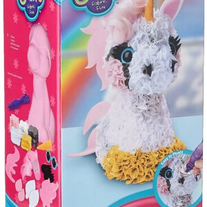 THE ORB FACTORY LIMITED 10027964 Plush Craft 3D Unicorn, 5" x 4" x 10", Pink/White/Yellow/Grey