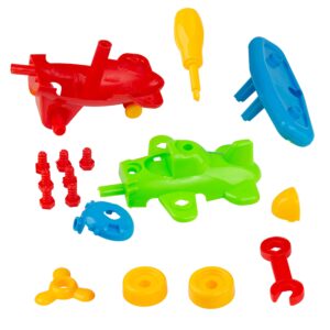 Take Apart Toys Set - Airplane, Train, Racing Car - STEM Learning Construction Tools for Kids 3-6+