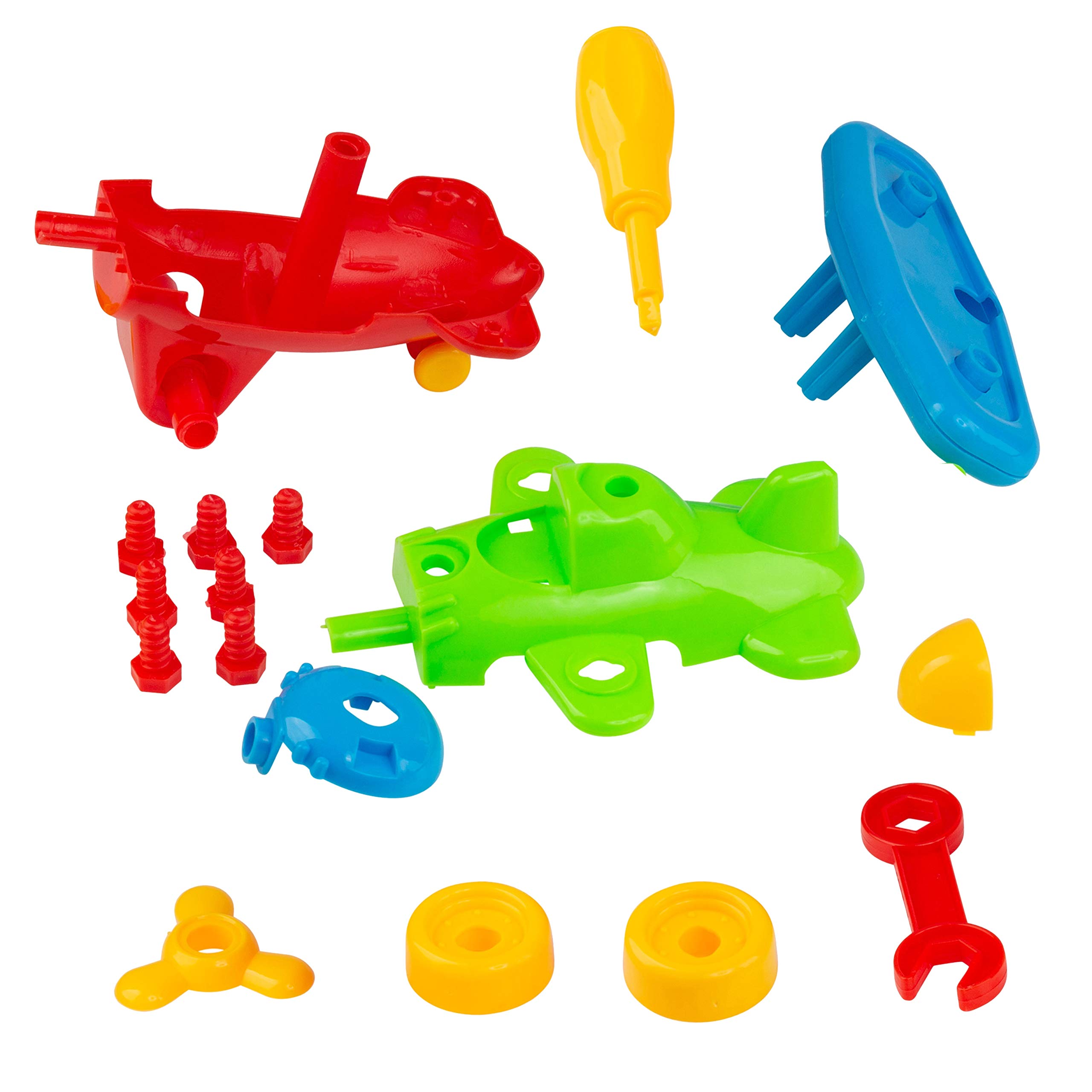 Take Apart Toys Set - Airplane, Train, Racing Car - STEM Learning Construction Tools for Kids 3-6+