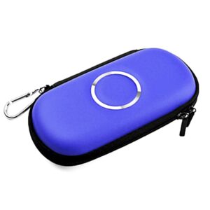 hipipooo portable hard carry psp bag protective case shell travel bag for sony psp 1000/2000/3000 game console (blue)