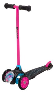 razor jr. t3 kick scooter for kids ages 3+ - lightweight, advanced tilt-to-turn technology, for riders up to 48 lbs