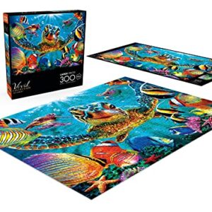 Buffalo Games - Vivid Collection - Tiny Bubbles - 300 Large Piece Jigsaw Puzzle , Blue