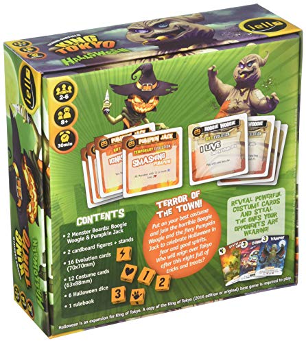 IELLO: King of Tokyo Halloween, Expansion, Strategy Board Game, Requires Core King of Tokyo, 30 Minute Play Time, 2 to 6 Players, for Ages 8 and Up