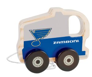 babyfanatic wood push and pull toy - nhl st. louis blues - officially licensed baby and toddler toy