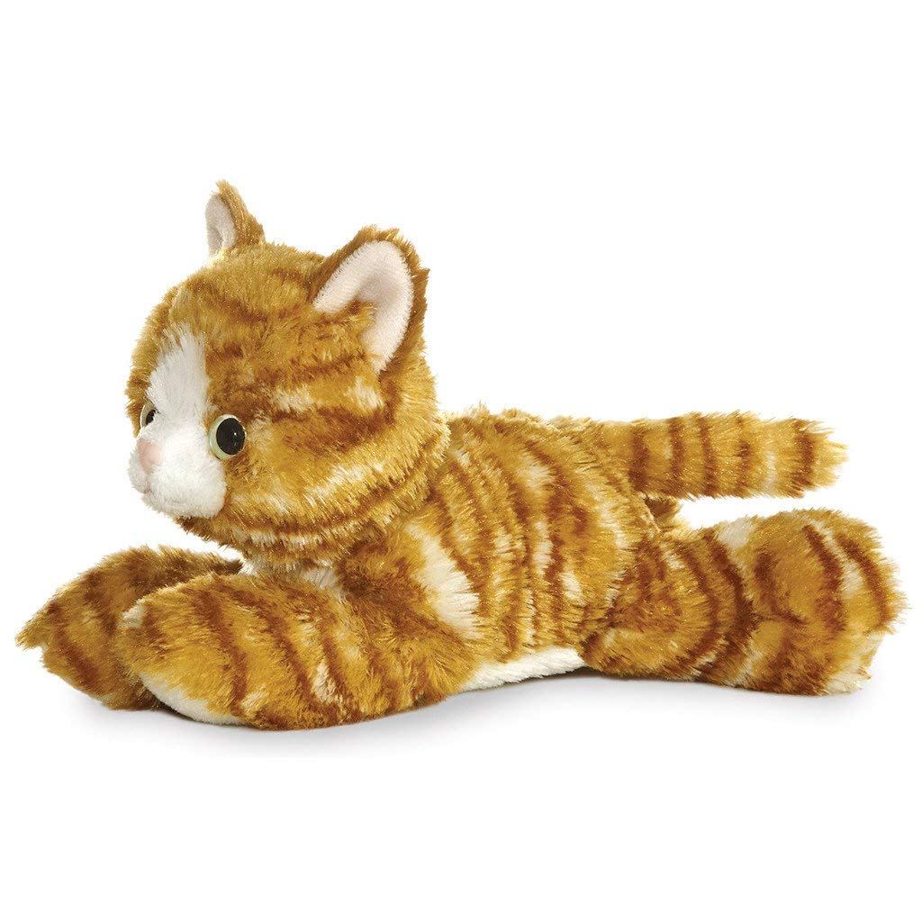 Aurora Molly Orange & Lily Gray 8" Mini Tabby Plush Cat Bundle