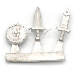 Stonehaven Halfling Sword and Buckler Miniature Figure for 28mm Table Top Wargames - Made in USA