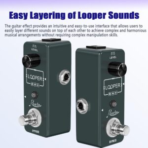 Rowin Looper Guitar Pedal Unlimited Overdubs 10 Minutes of Looping With USB to Import and Export Loop