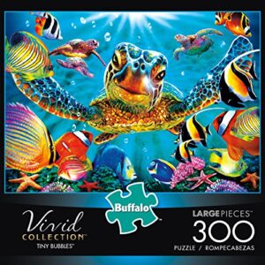 Buffalo Games - Vivid Collection - Tiny Bubbles - 300 Large Piece Jigsaw Puzzle , Blue