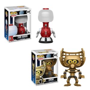 funko pop television mystery science theater 3000 crow #488, tom servo #489 vinyl figures set