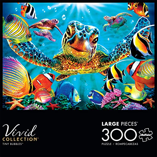 Buffalo Games - Vivid Collection - Tiny Bubbles - 300 Large Piece Jigsaw Puzzle , Blue