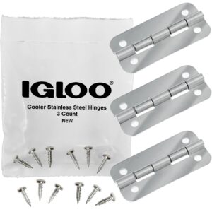 igloo cooler heavy duty stainless steel hinges for ice chests (set of 3)