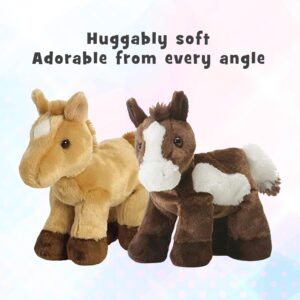 Aurora Paint Plush Horse & Prancer Red Roan Horse Mini Flopsie 8" Bundle