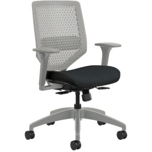 hon, svr1ailc10tk, solve series reactiv back task chair, supports up to 300 lbs., ink seat/titanium back, black base