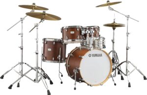 yamaha tour custom maple 4pc fusion shell pack, chocolate satin