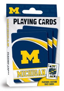 masterpieces ncaa michigan wolverines playing cards, 2.5" x 3.5", 0 months to 1200 months