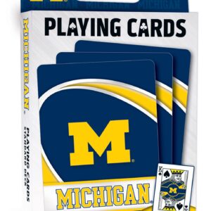 MasterPieces NCAA Michigan Wolverines Playing Cards, 2.5" x 3.5", 0 months to 1200 months