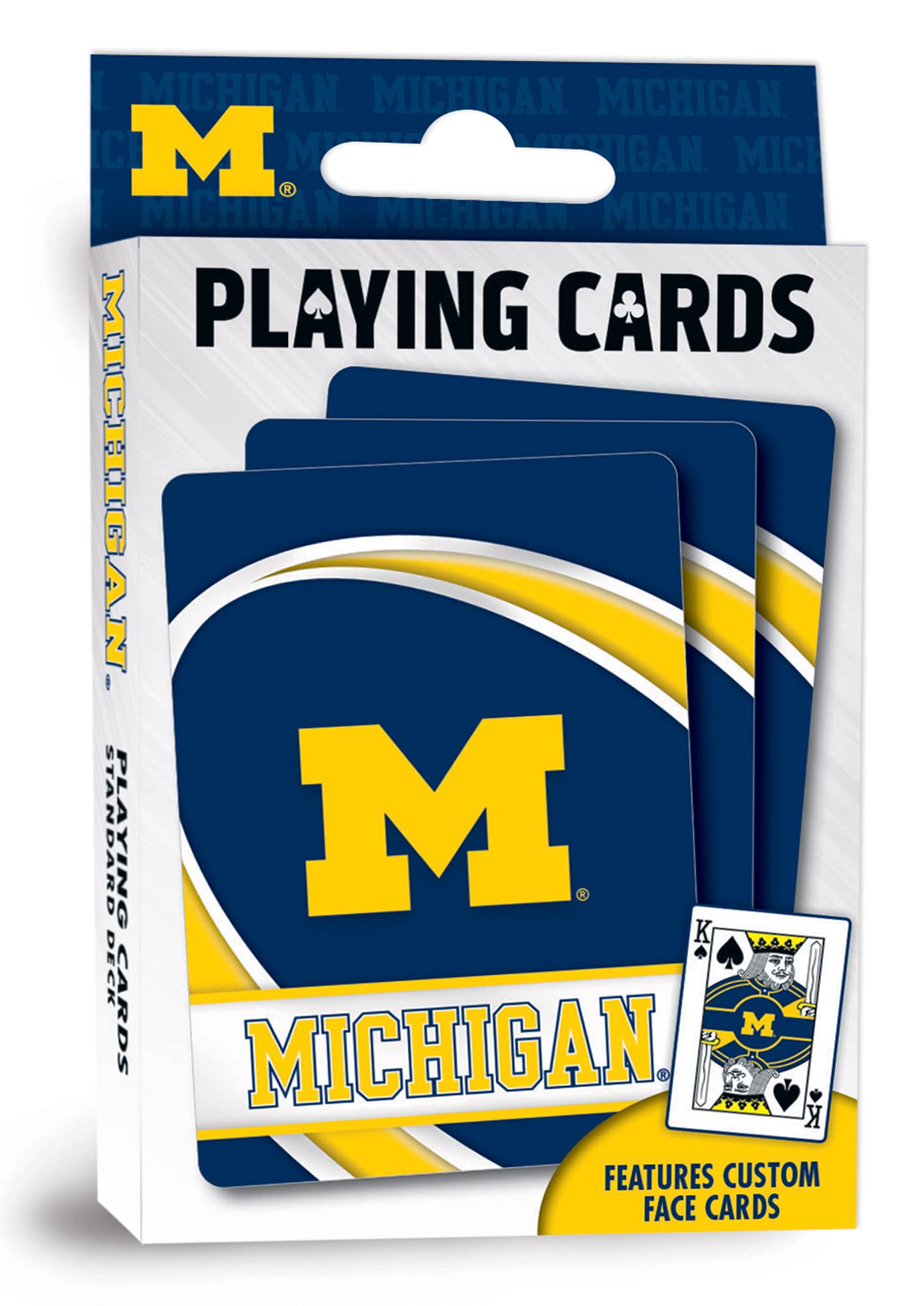 MasterPieces NCAA Michigan Wolverines Playing Cards, 2.5" x 3.5", 0 months to 1200 months