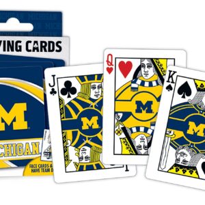 MasterPieces NCAA Michigan Wolverines Playing Cards, 2.5" x 3.5", 0 months to 1200 months