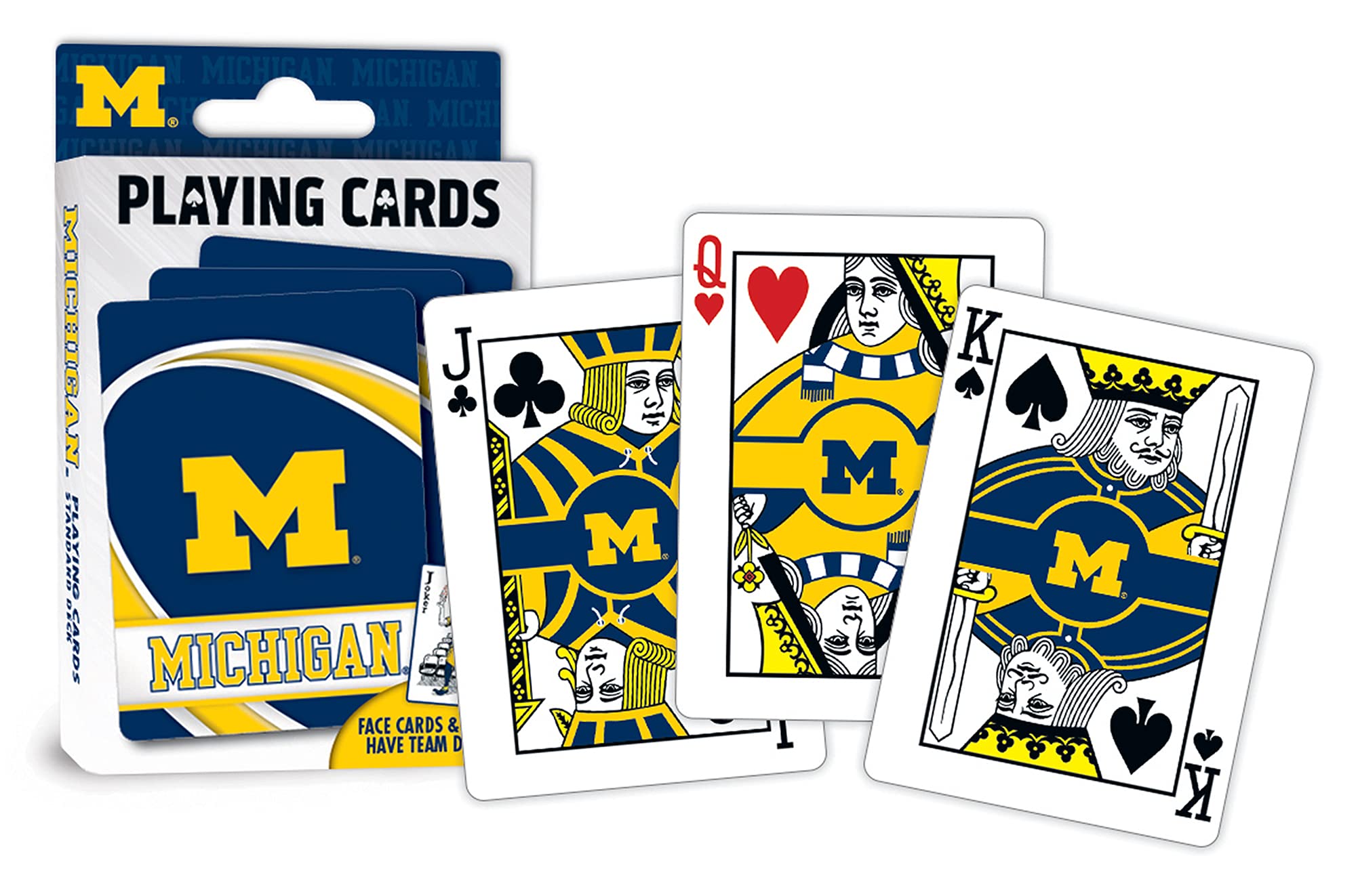 MasterPieces NCAA Michigan Wolverines Playing Cards, 2.5" x 3.5", 0 months to 1200 months