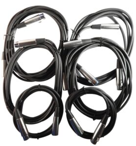 your cable store xlr/mic cable kit two 6 ft, two 10 ft and two 15 foot xlr patch cables