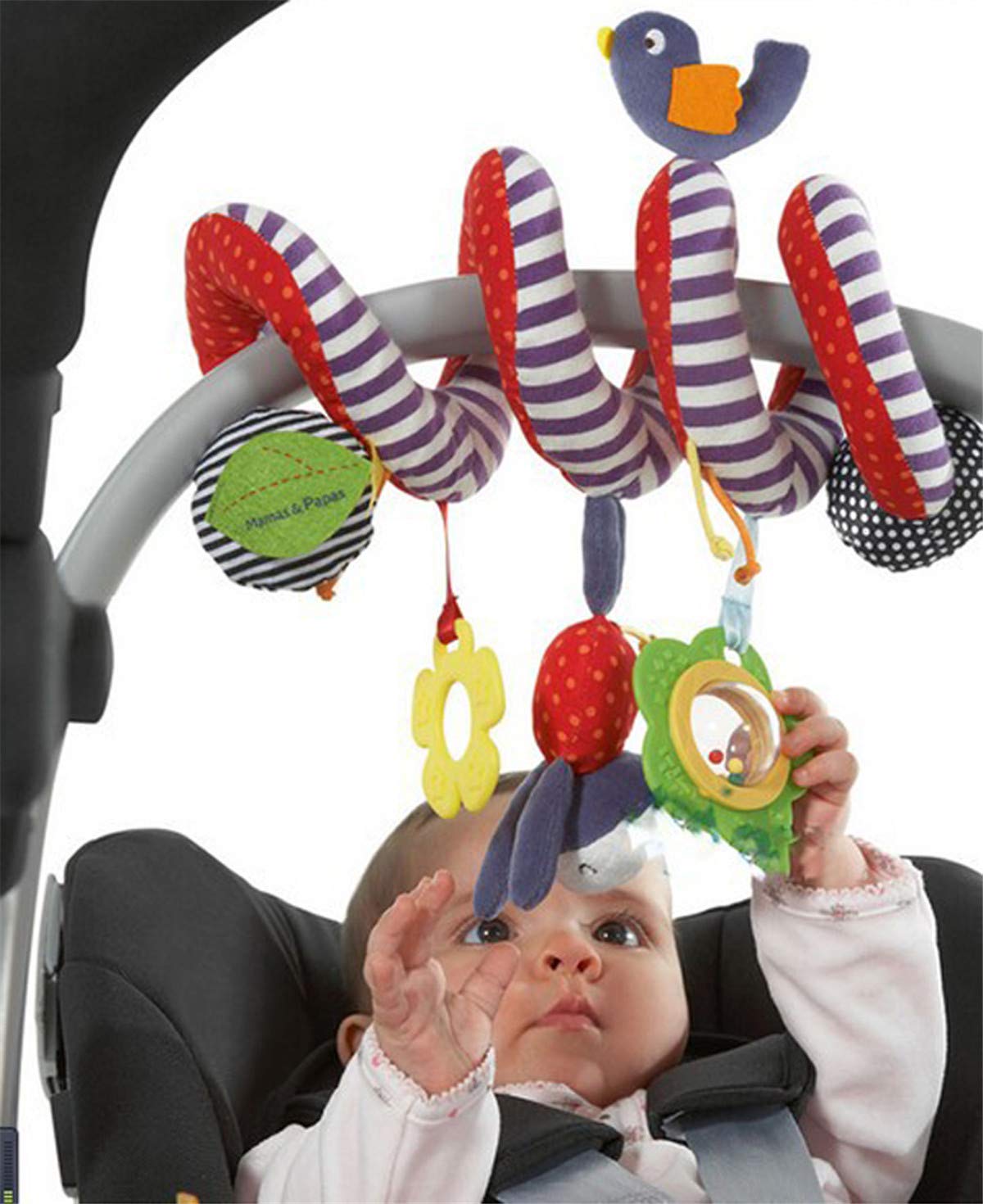 CdyBox Stroller Car Seat Toy for Baby/Cot Spiral Hanging Toy Entertainment BB Travel Activity