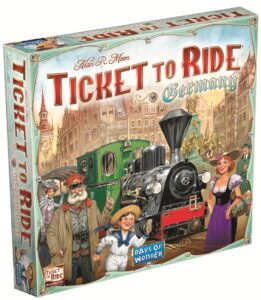 ticket to ride germany board game - expand your railway adventures! fun family game for kids & adults, ages 8+, 2-5 players, 30-60 minute playtime, made by days of wonder