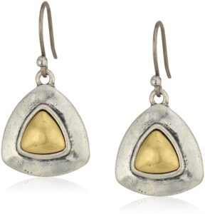 lucky brand two tone drop earrings