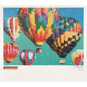 collaborative sticker mosaic, hot air balloon