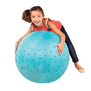 b. toys – 26 inches bouncy ball – ride on blue hopper ball – sit & bounce – for toddlers, kids – big ball for jumping – play & exercise – air pump included – pouncy bouncy ball – 3 years +