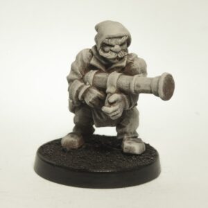 Stonehaven Dwarf Cannoneer No Beard Miniature Figure (for 28mm Scale Table Top War Games) - Made in US