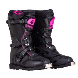 oneal 2021 girls youth rider boots - black/pink - youth 3