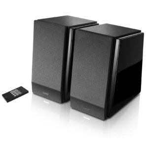 edifier r1850db active bookshelf speakers with bluetooth and optical input - 2.0 studio monitor speaker - built-in amplifier with subwoofer line out