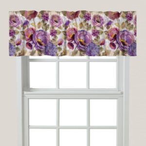 laural home purple floral garden window valance