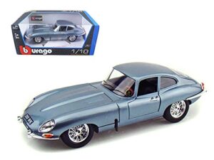 1961 jaguar e type coupe blue 1/18 model car by bburago