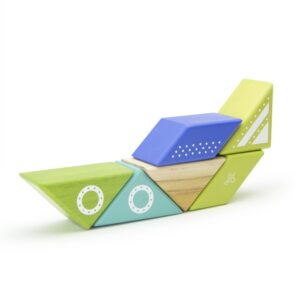 6 Piece Tegu Travel Pal Magnetic Wooden Block Set, Spaceship