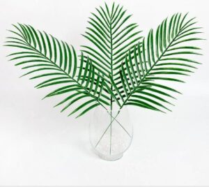 urtoys 10pcs artificial ombre kwai leafs branch fake palm plants grass flower for home wall garden wedding diy decoration