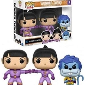 Funko - Wonder Twins-Zan, Jayna & Gleek 3Pack-Sdcc Summer Convention DC Comics Super Heroes Figurine, Multicoloured, 14613