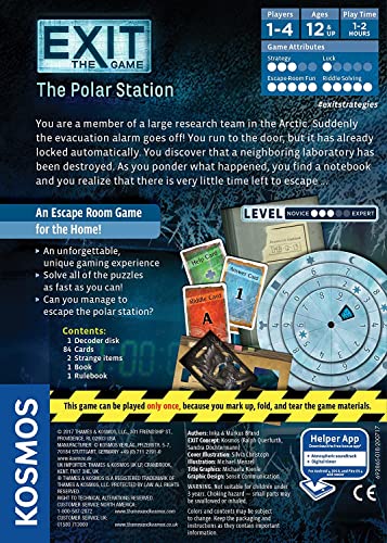 The Polar Station | Exit: The Game - A Kosmos Game | Family-Friendly, Card-Based at-Home Escape Room Experience for 1 to 4 Players, Ages 12+