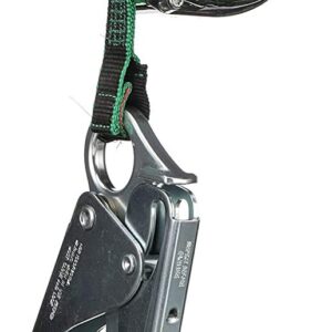 MSA 63013-00A V-TEC Personal Fall Limiter - 10' (3m), Single-Leg, AL36CL Snaphook Anchorage Connection, Steel Carabiner Harness Connection, Retractable Web Lanyard Clear