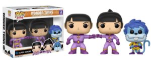 funko - wonder twins-zan, jayna & gleek 3pack-sdcc summer convention dc comics super heroes figurine, multicoloured, 14613